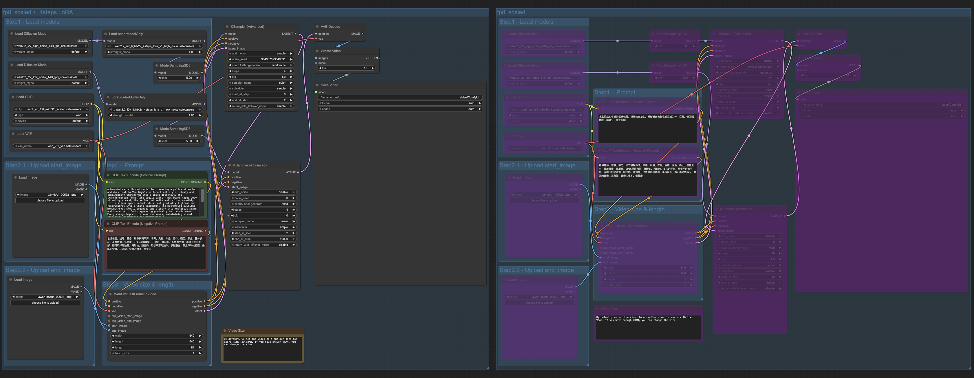 ComfyUI Wan2.2 Fun Native Support and LightX2V 4-Step LoRA Integration