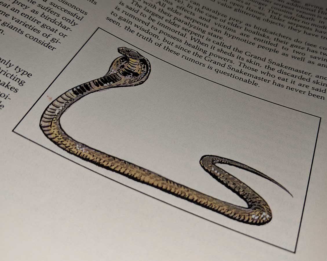 Dungeons & Dragons Monster Cards – Giant Constrictor Snake