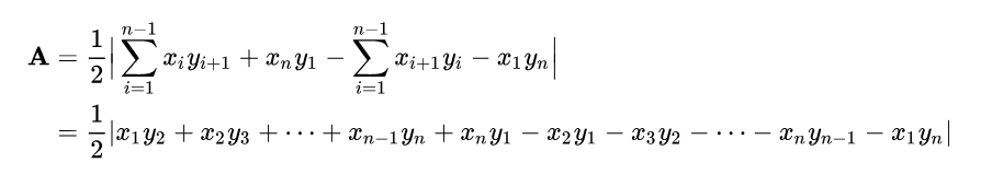 Calculating Areas of Shapes using The Shoelace Formula