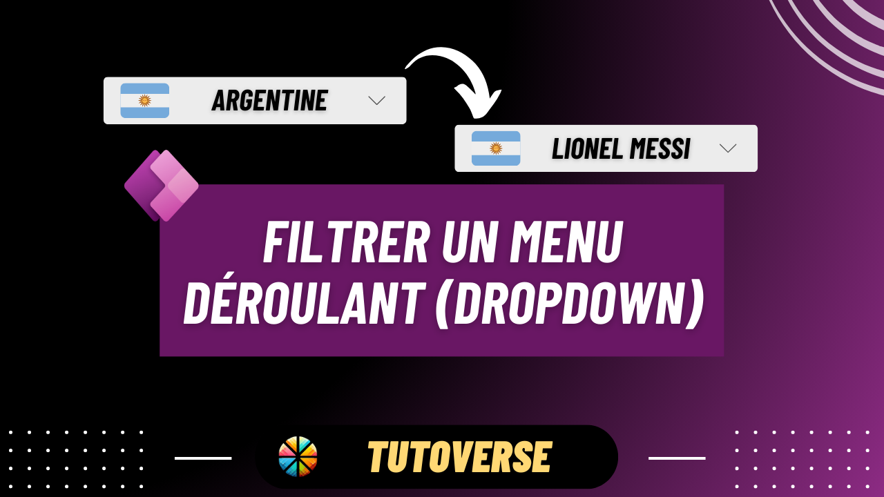 Filtrer un menu déroulant (DropDown) dans Power Apps