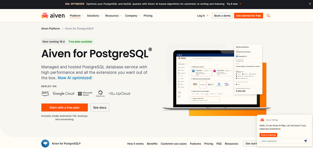 7+ Free PostgreSQL Hosting Platforms for Developers in 2024