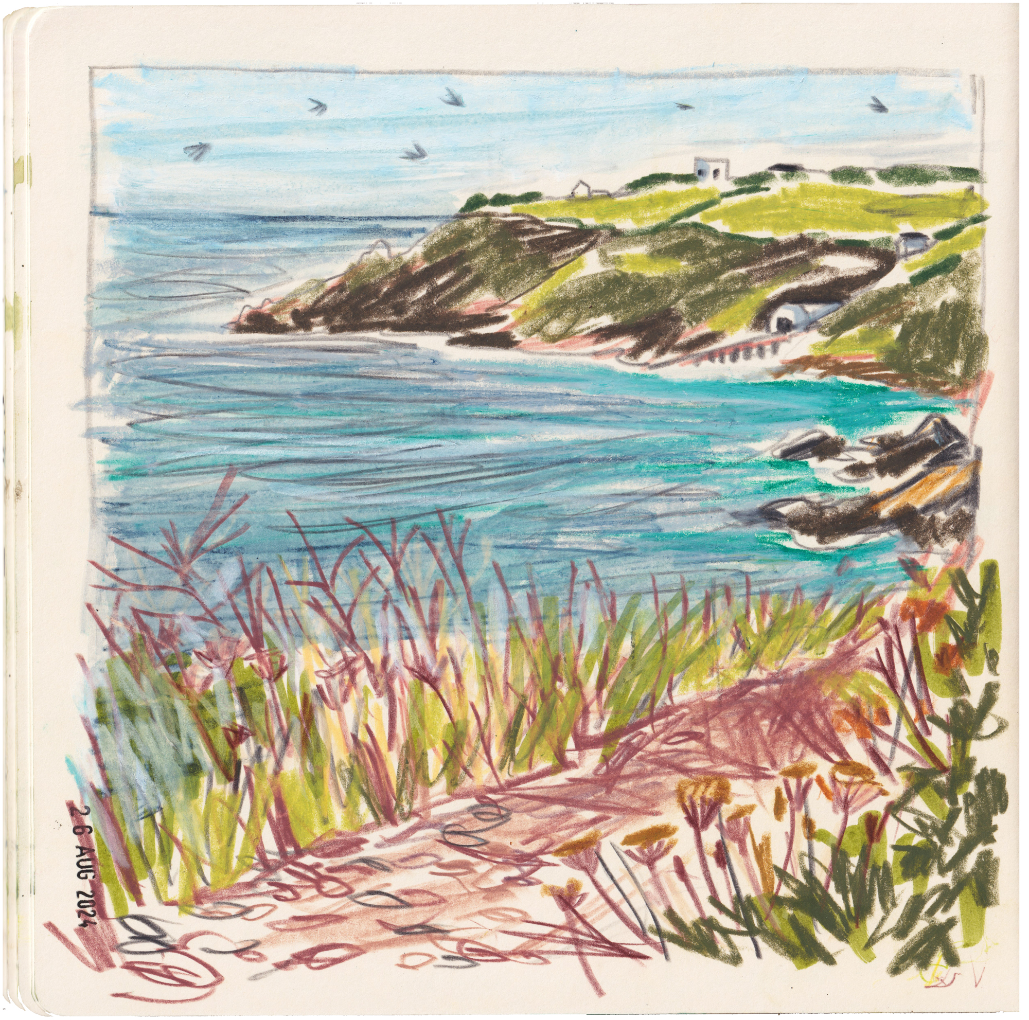 August Sketchbook pages - by Melanie Chadwick