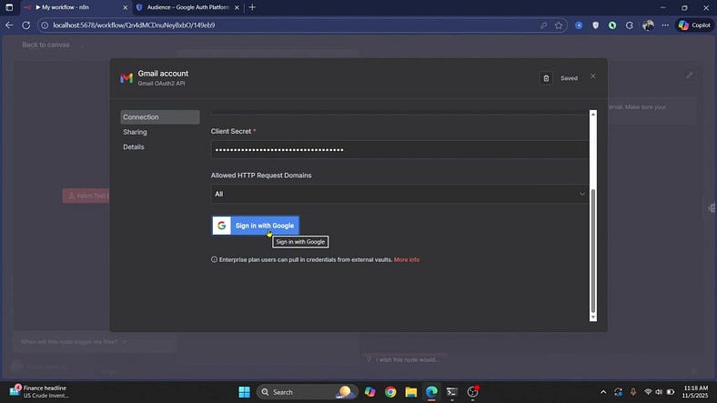 How to Create Google Calendar Event From Gmail Using n8n Workflow