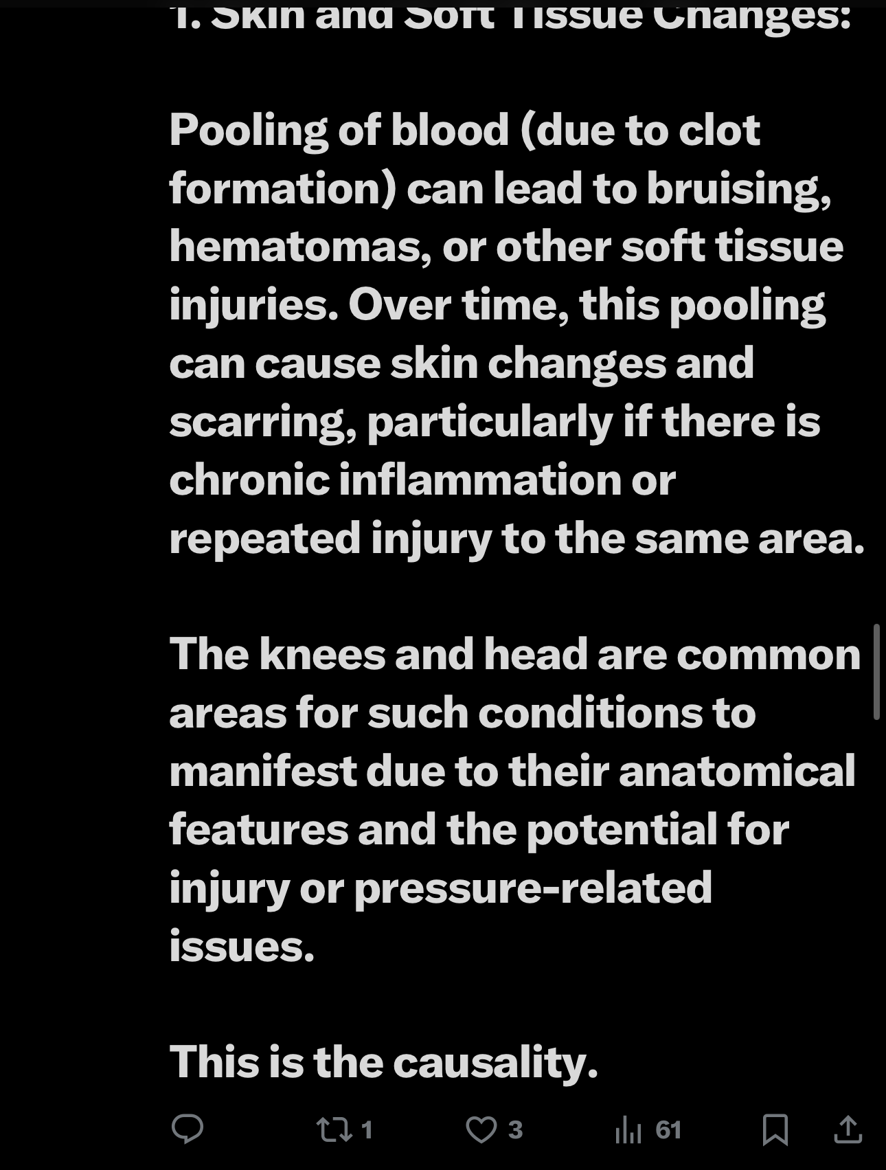 Alexis Update: Continued Pain from Removing Dead Tissue