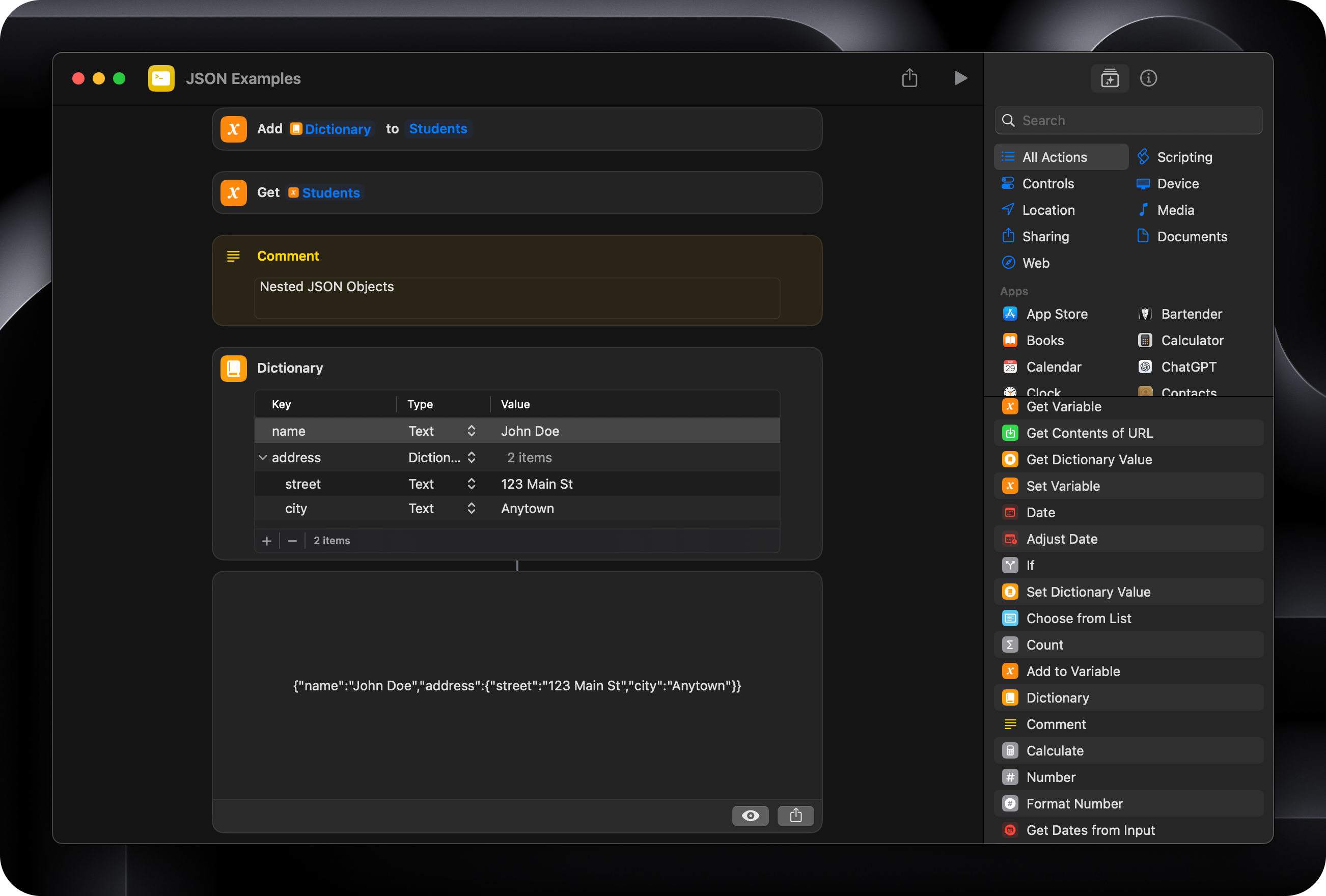 Using JSON Data In Apple Shortcuts - by Alex Sherwood