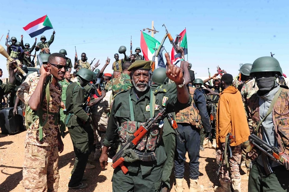 Map of the Areas of Control in Sudan