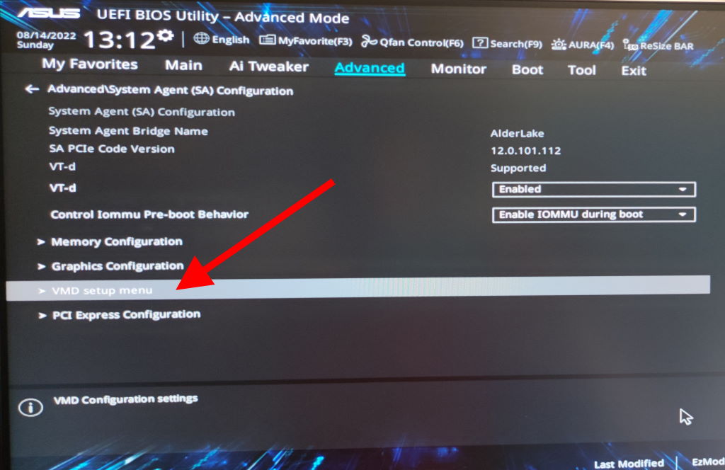 How to remove Intel VMD without reinstalling Windows
