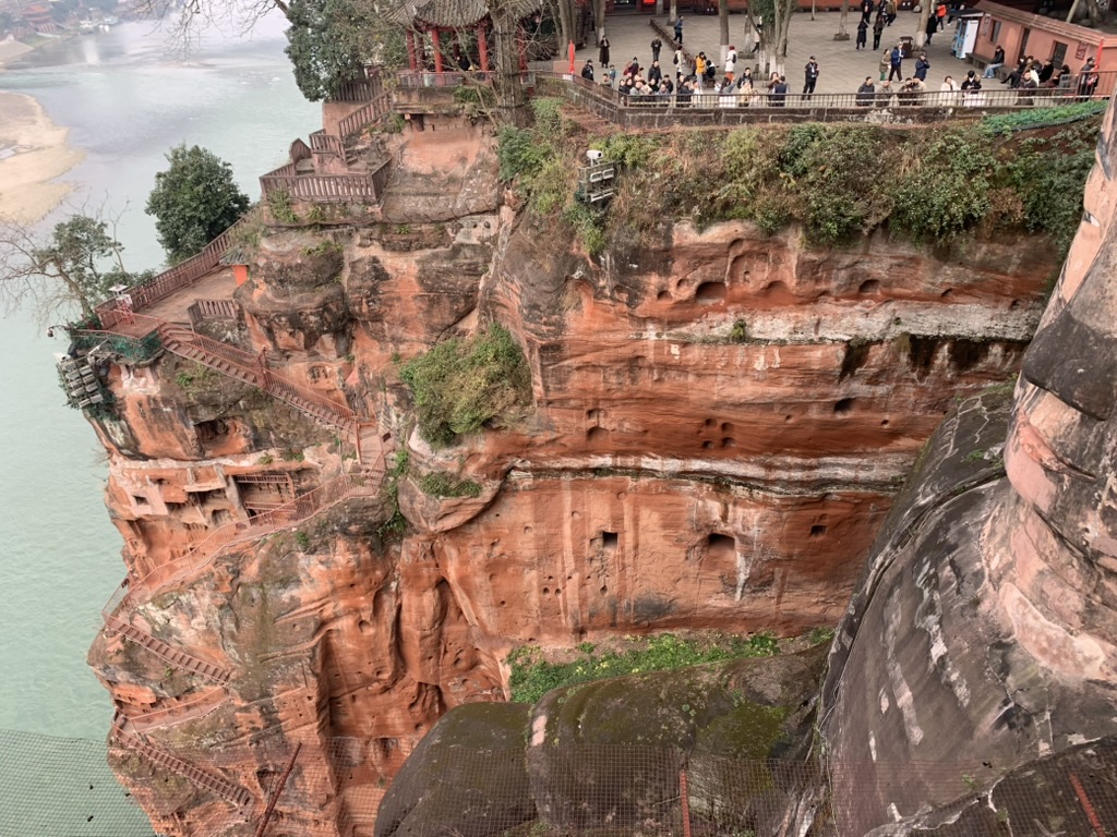 Visiting the Leshan Giant Buddha. - by Patrick O'Hearn