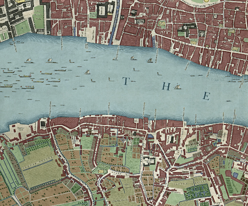The 1746 Rocque Map Of London... Now In Colour