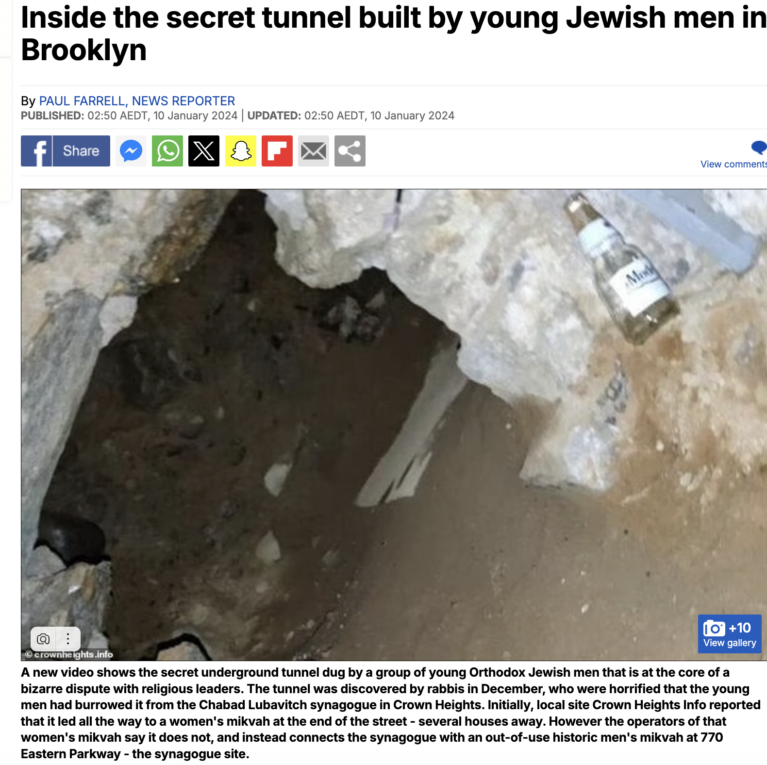 REVIEWED: Tunnels under the Chabad Lubavitch HQ in New York and a ...