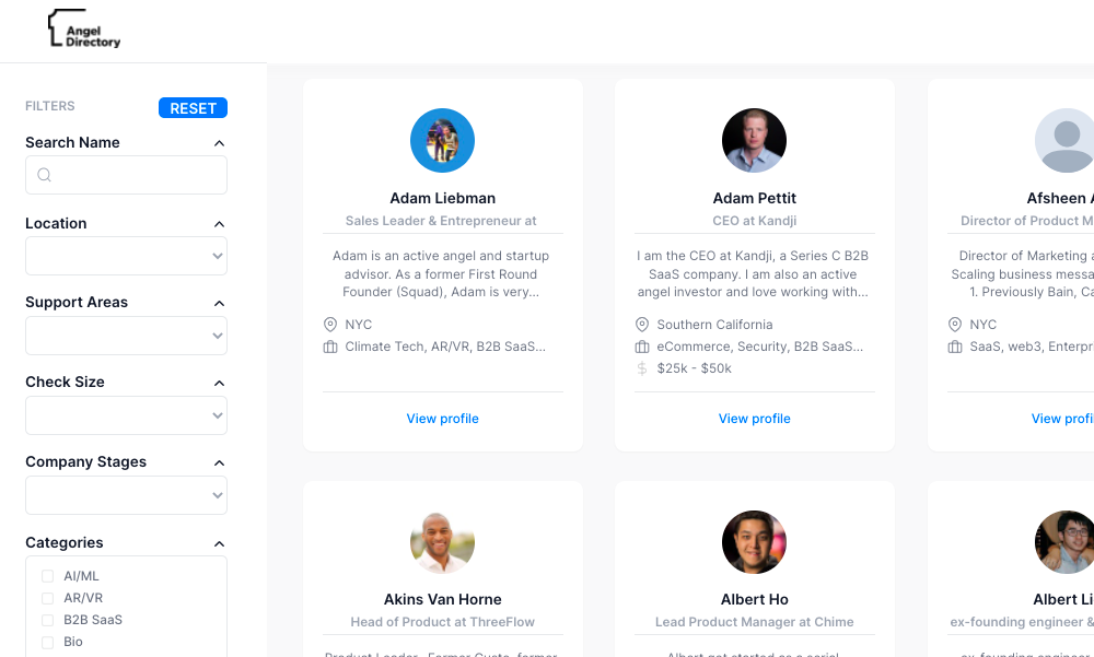 The VC list of VC lists - 51 databases listed