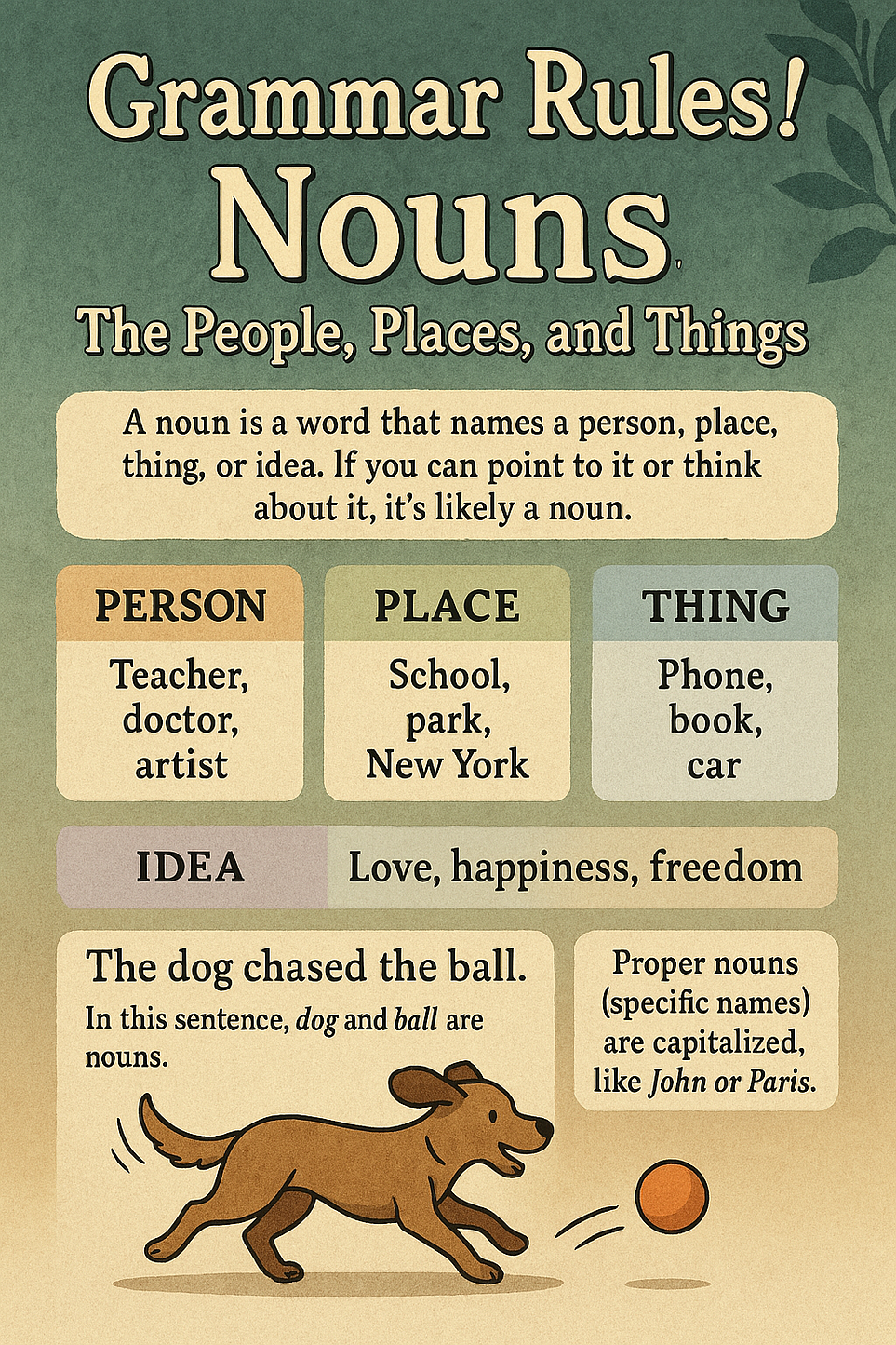 Grammar Rules! Nouns: The People, Places, and Things