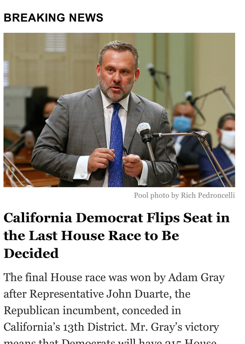 Andy Borowitz on Substack: "GOOD NEWS: The Democrats have flipped the final House seat to be ...