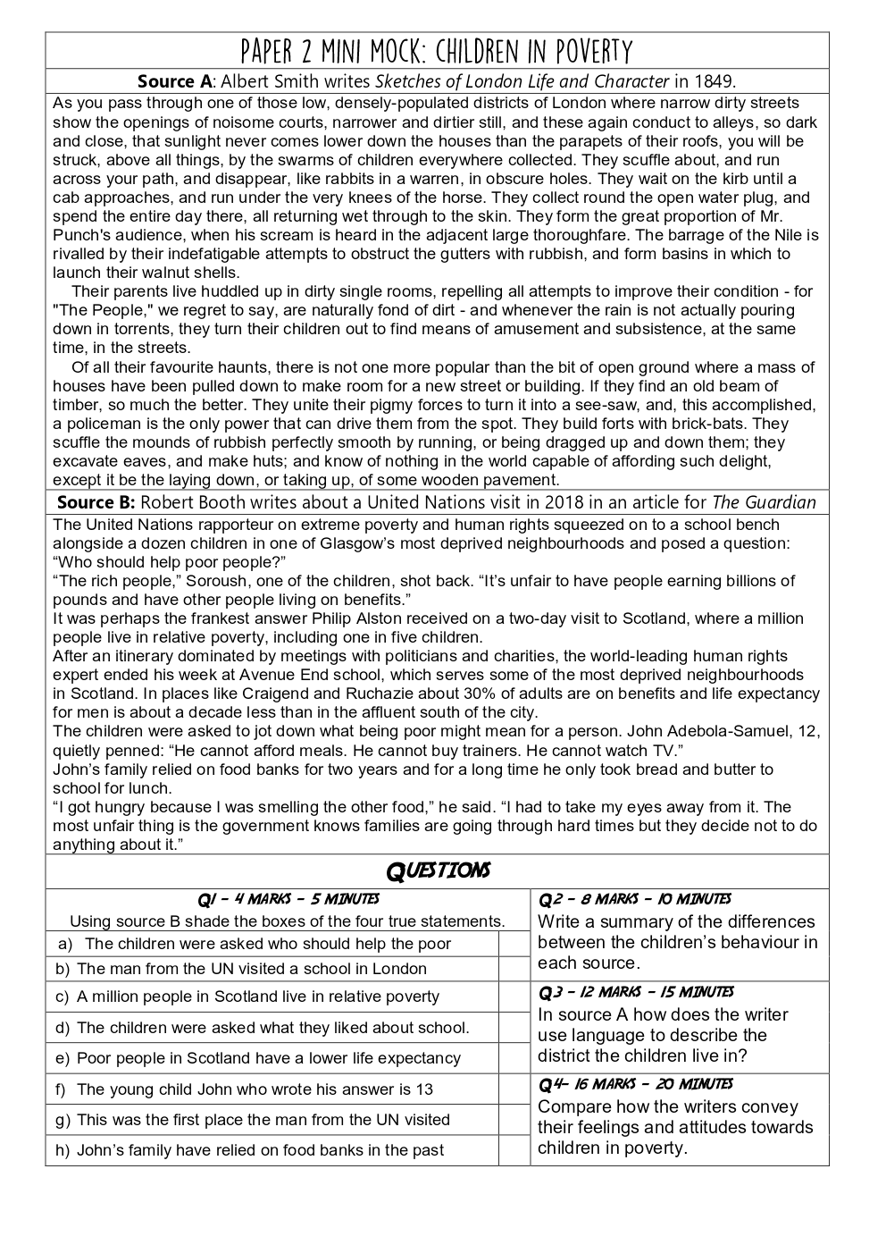 GCSE AQA English Language Paper 2: Complete Guide : with Sentence Starters, High-Level ...