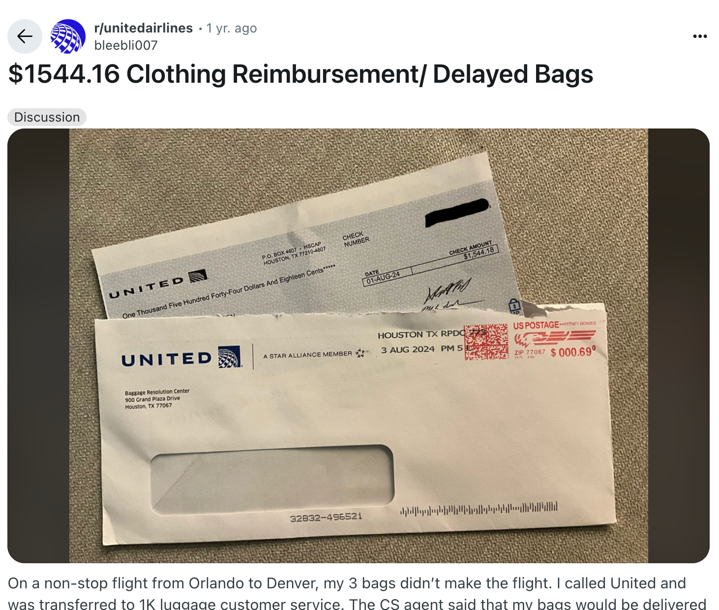 How to get that bag, from United's delayed bags policy