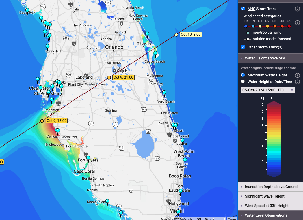WeatherTiger Tropical Storm Milton Update for October 5th (PM)