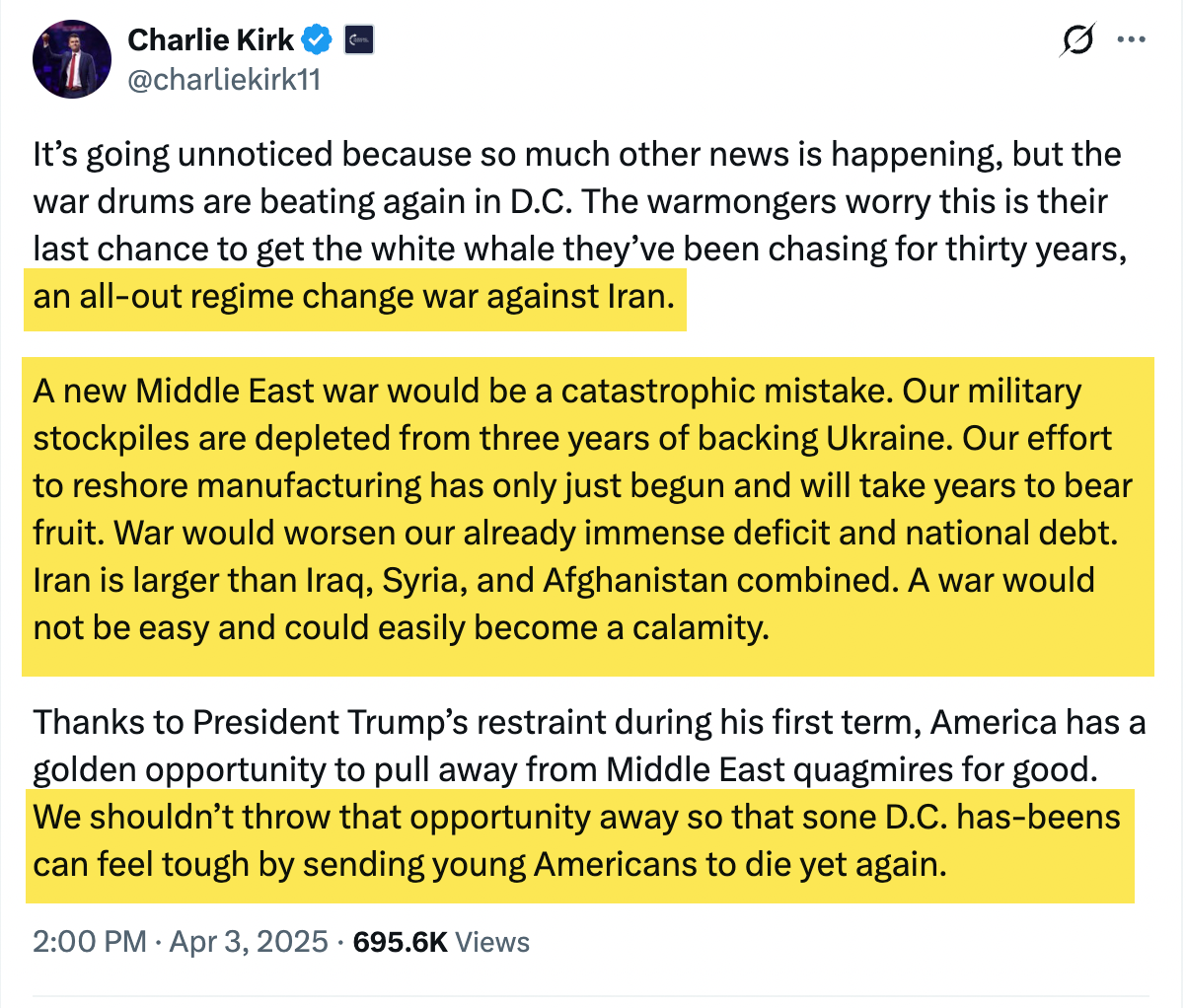 Trump Starts a Major Regime-Change War with Iran, Serving ...