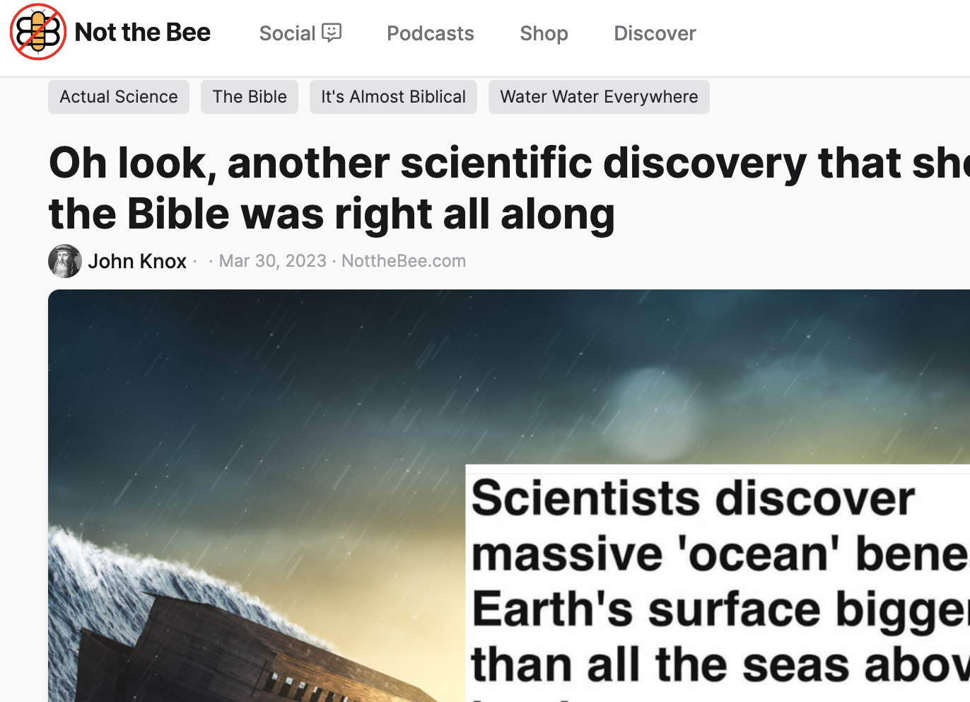Fact check: The Bible's fountains of the deep... exist.