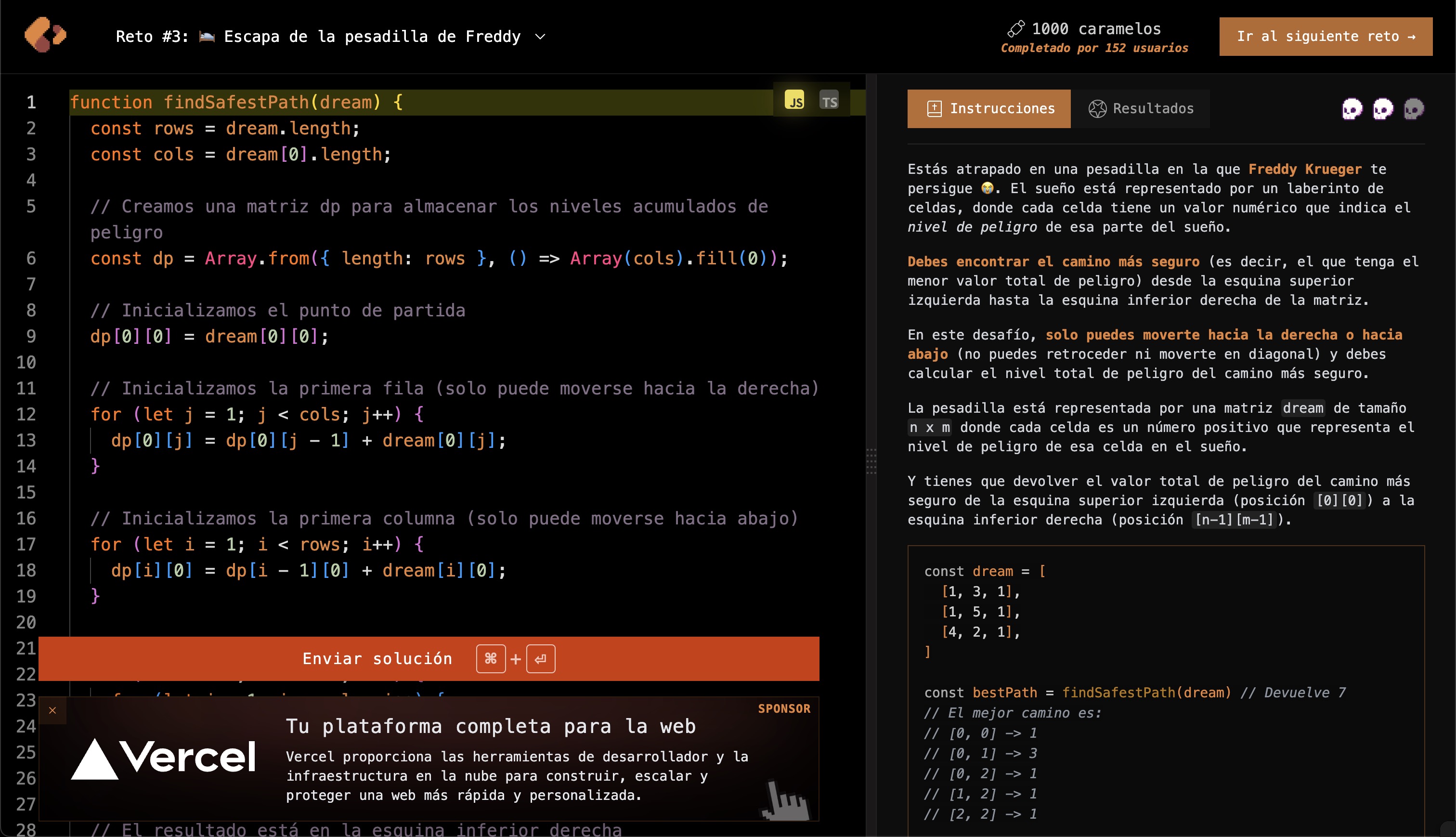 ¡Retos de Programación JavaScript & TypeScript gratis!