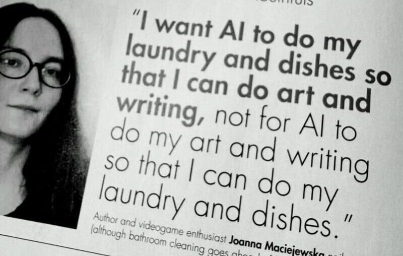 #2: I don't want AI to do my laundry (or my dishes)