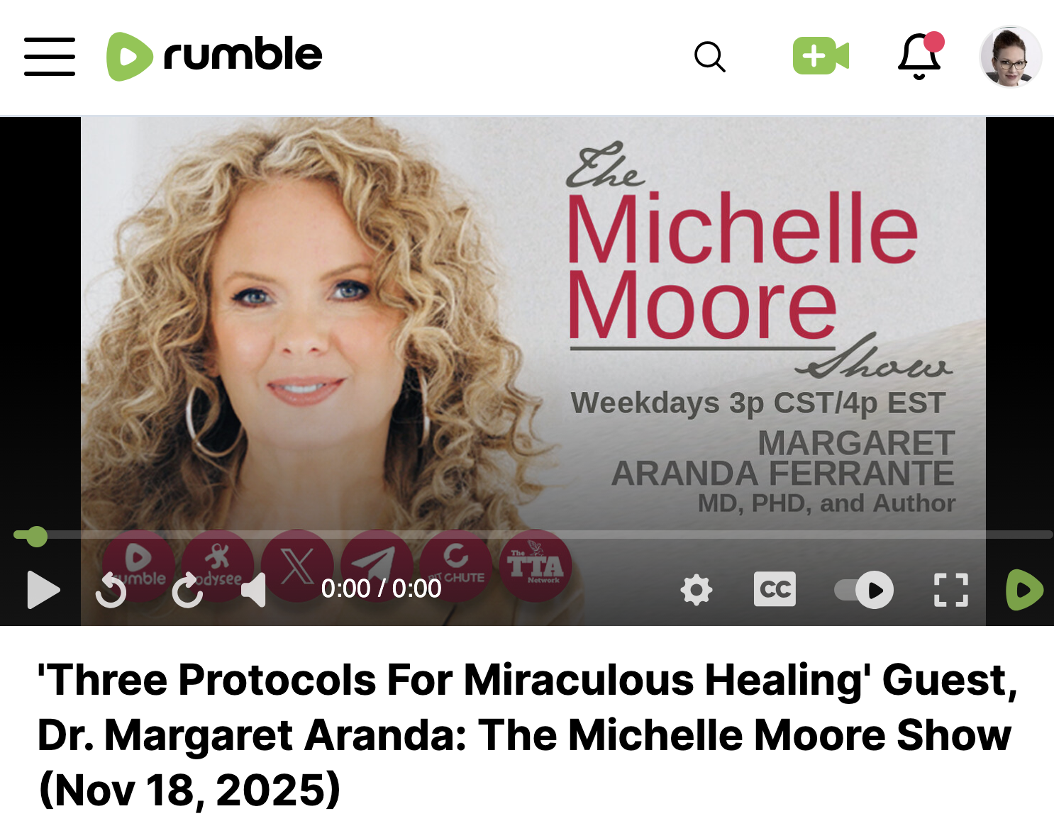 My Interview on The Michelle Moore Show Was BANNED from Streaming or ...