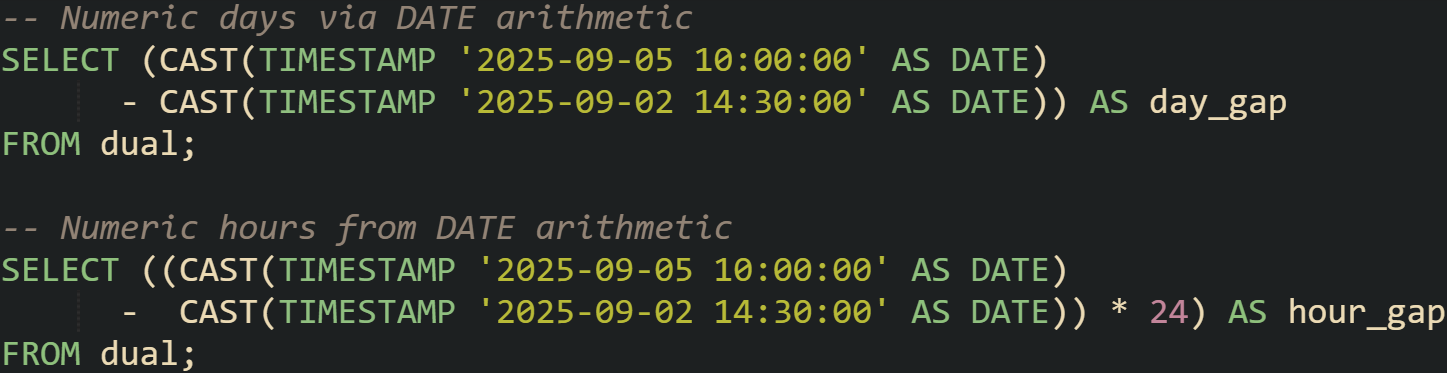Calculate Time Differences in SQL with INTERVAL