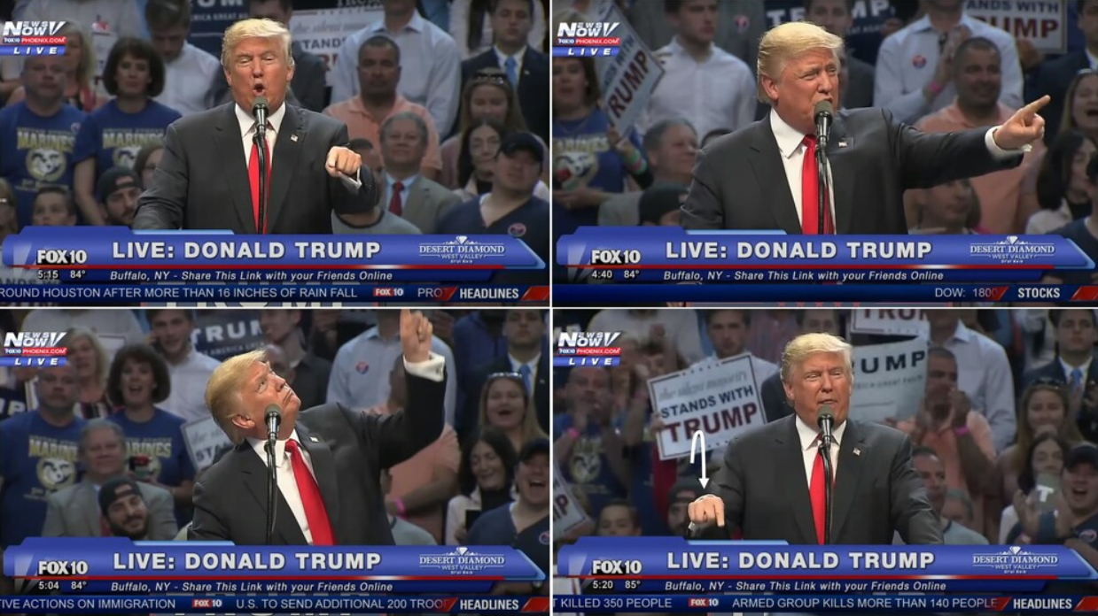 How Trump uses finger pointing to visually communicate