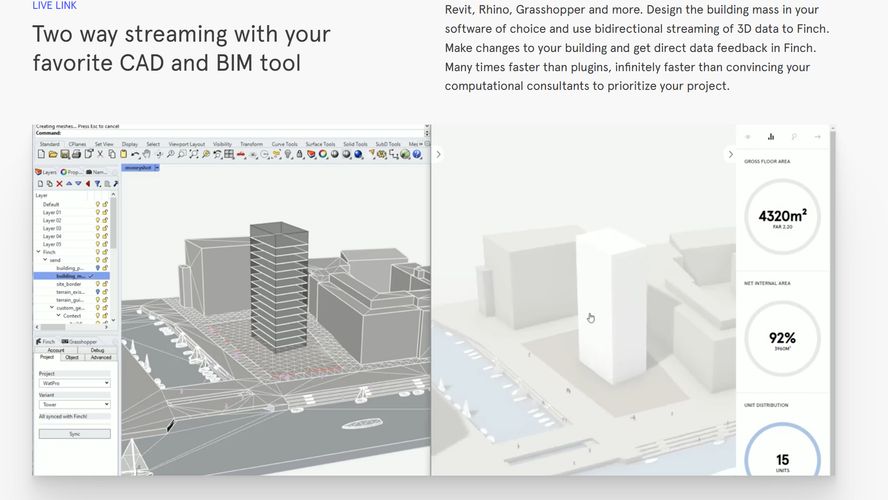 Finch 3D For Architects in Early Stage Floor Planning