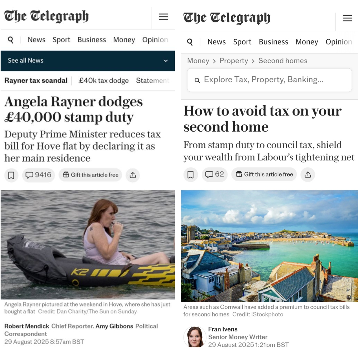 Sam Bright (@writesbright): "These two articles were published on ...