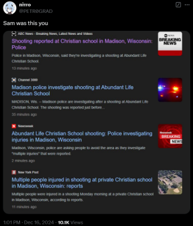 The Madison, Wisconsin School Shooter Was A Columbine Copycat: Here's ...