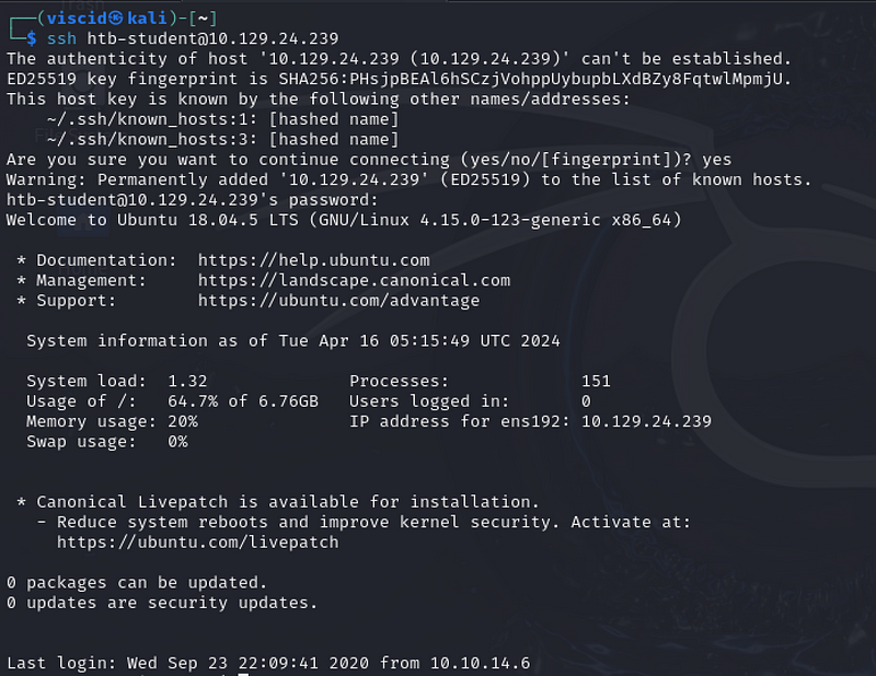 HTB — Linux Fundamentals:Navigation - VISCID’s Substack