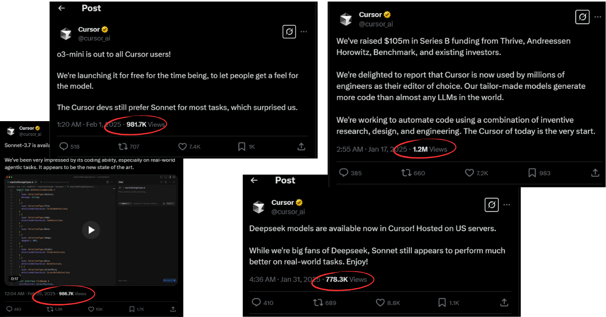 Cursor: $1M to $100M ARR in 12 Months - by The Startup Guy