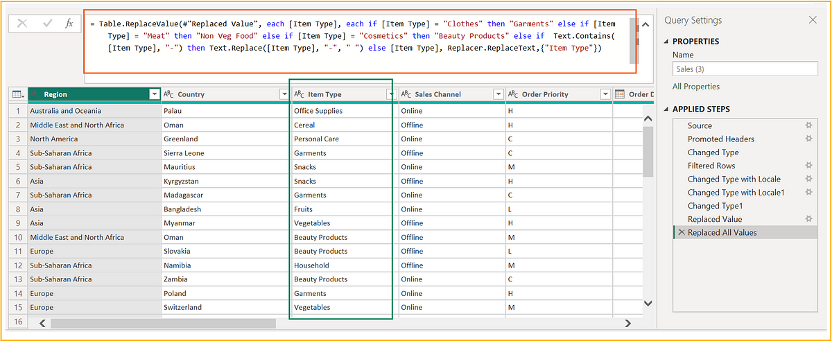 Power Query Replace Multiple Column Values In Single Step