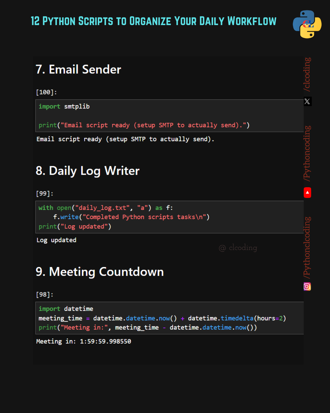 12 Python Scripts to Organize Your Daily Workflow