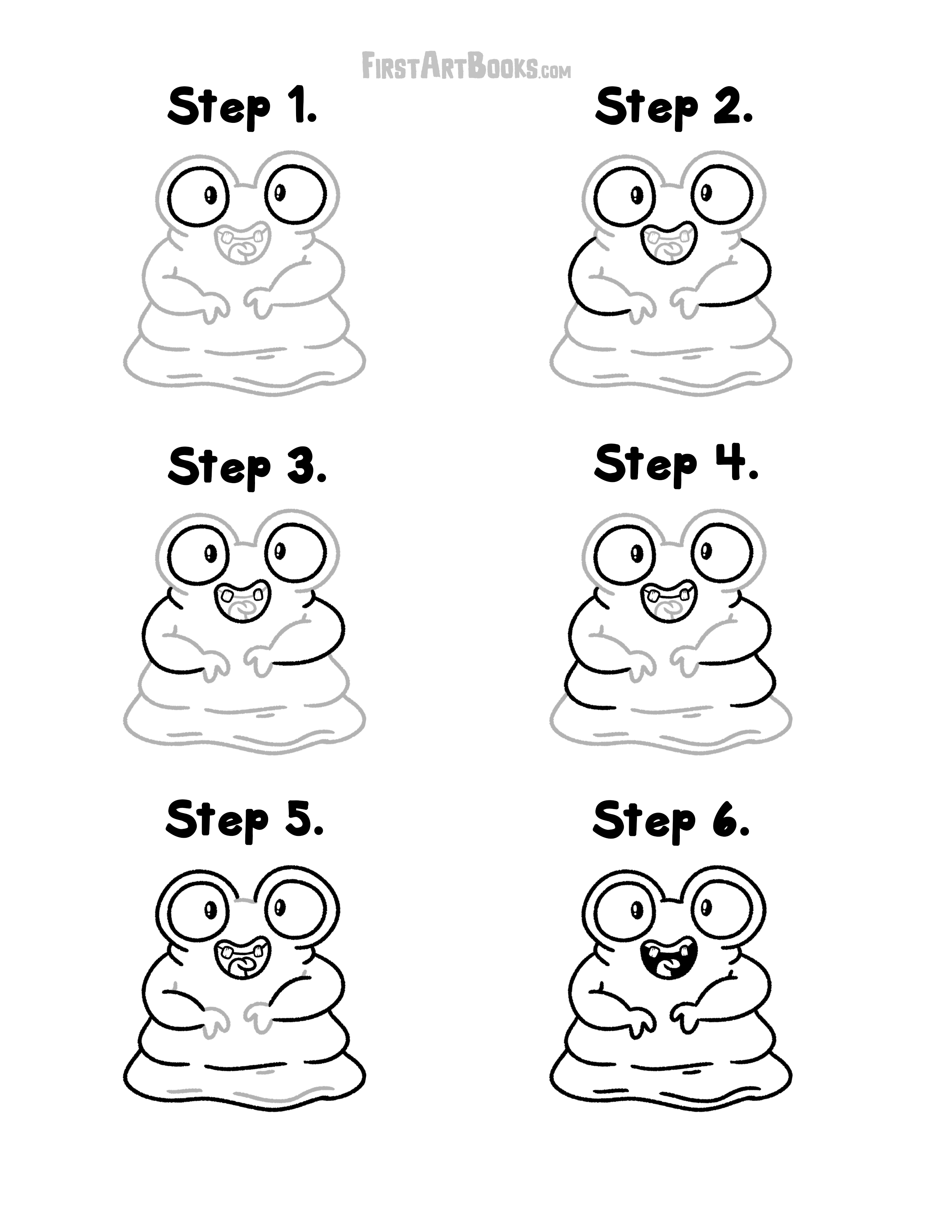 Free Activity Page: Learn How To Draw A Cute Crusty Goober! Gross, Cute ...