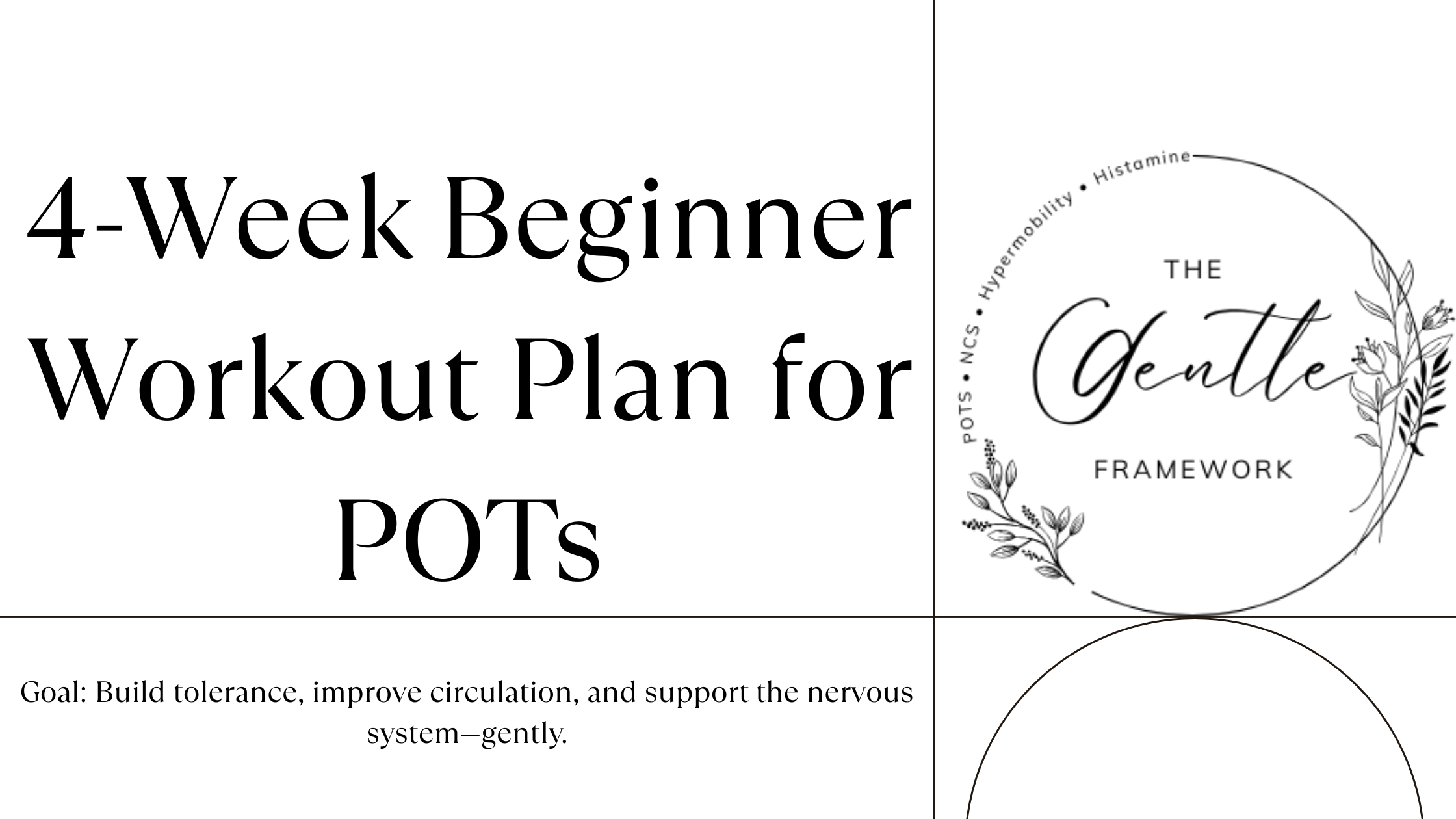 4-Week Beginner Workout Plan for POTs