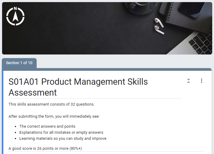 Product Manager Competencies Map + Skills Assessment