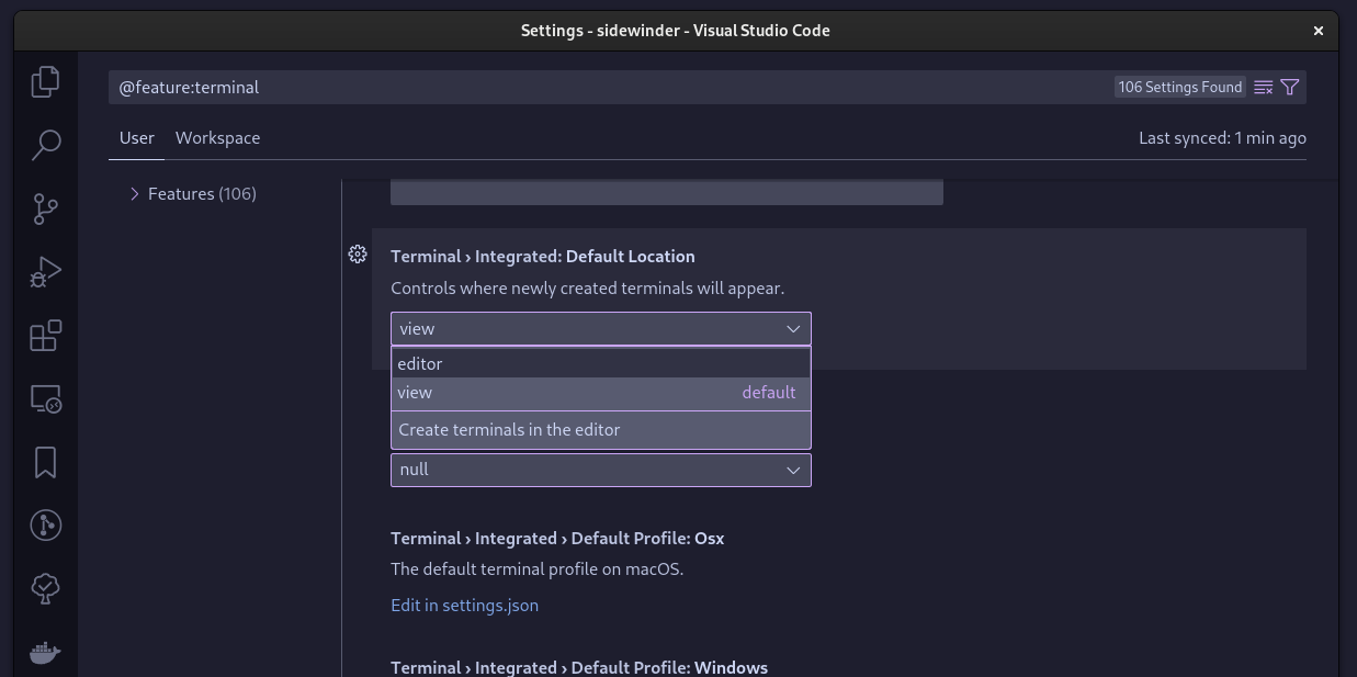 Terminal as an open editor in VSCode - by Petr Stribny