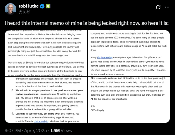 Tobi Lutke’s AI Memo: A Blueprint for the Post-Software Era at Shopify