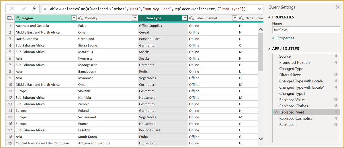 Power Query: Replace Multiple Column Values in Single Step