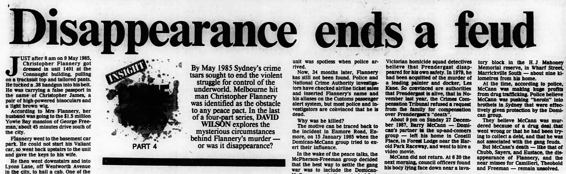 The Baffling Disappearance of Australian Hitman Chris Flannery: aka "Mr ...