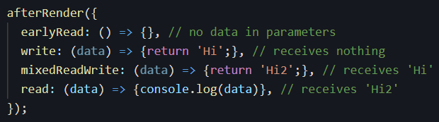 Angular afterRender (afterEveryRender) & afterNextRender NEW phases API