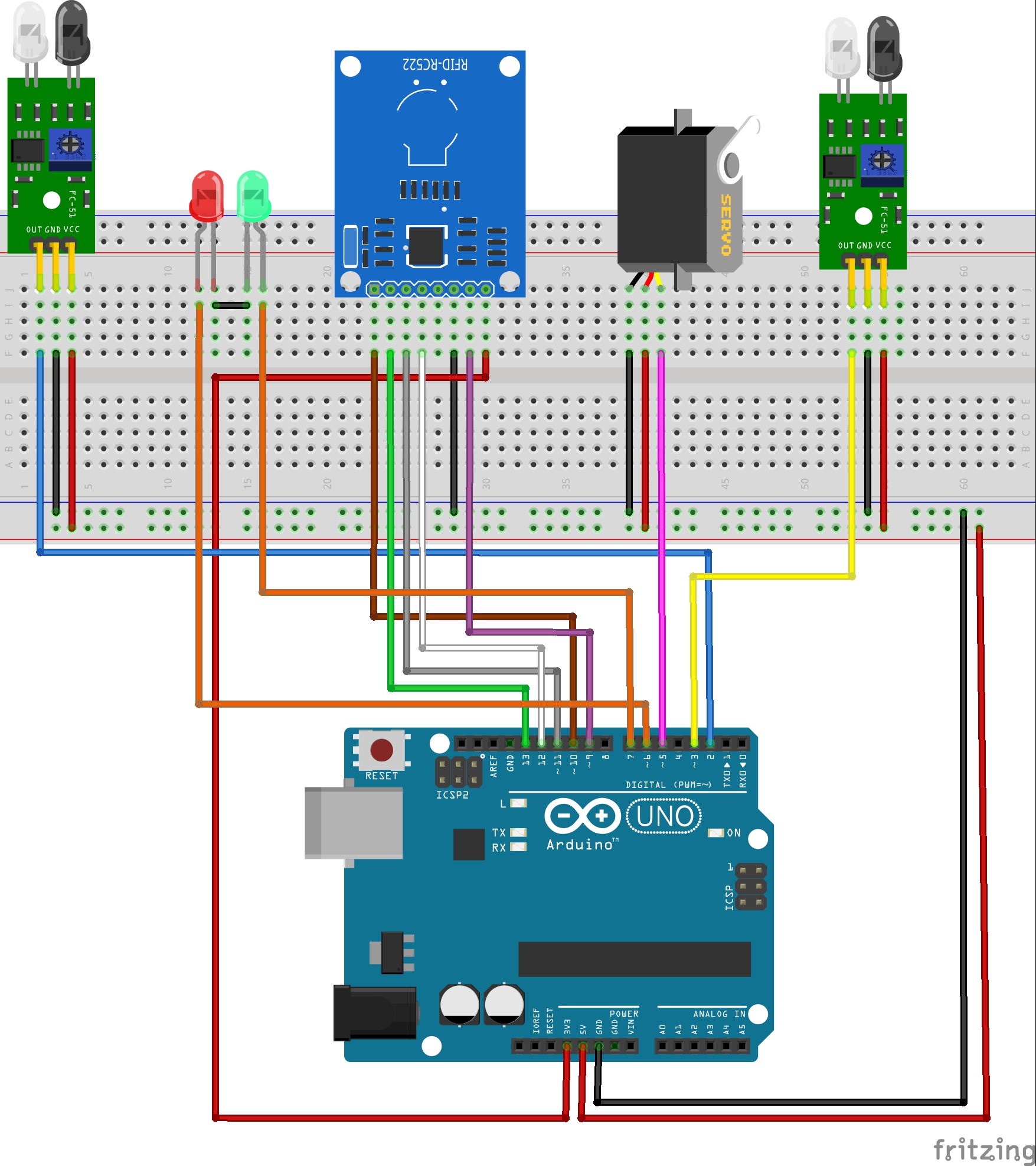 Arduino Automatic Toll Gate System — Smart Contactless Design