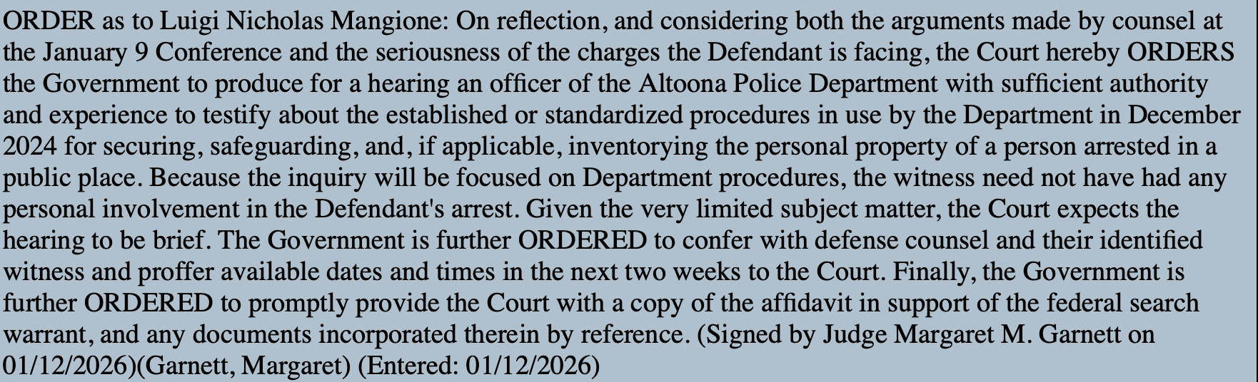 Breaking News From The Courts: Mangione; Maduro; Kelly; Powell; Noem ...