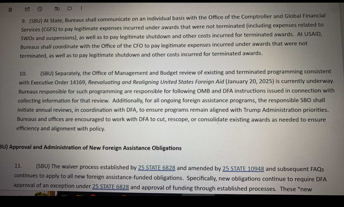 NEW: Updated Guidance for Ongoing State and/or USAID-Funded Foreign ...