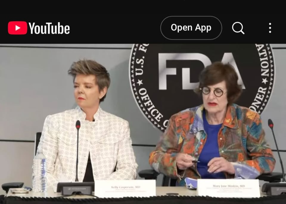 Speech for the FDA Panel - by Kelly Casperson, MD