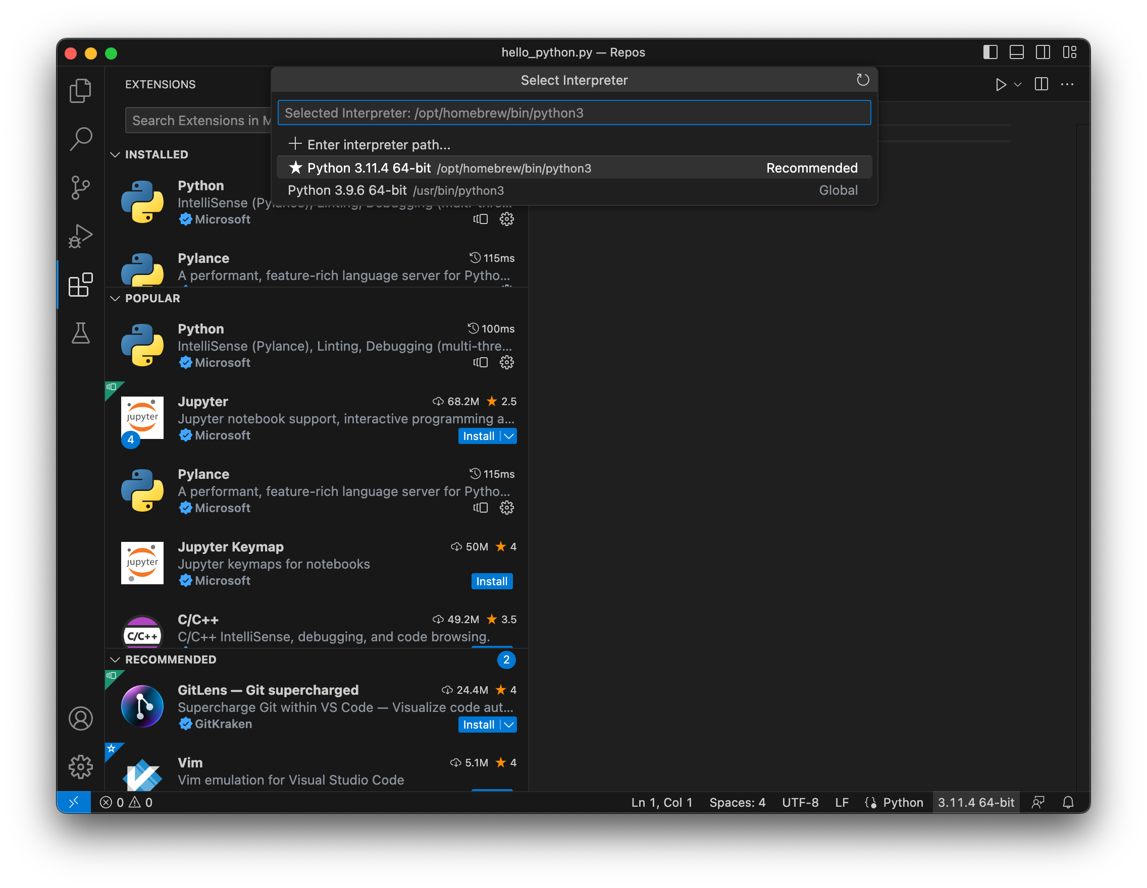Guide: Homebrew, Python and Visual Studio Code on Mac