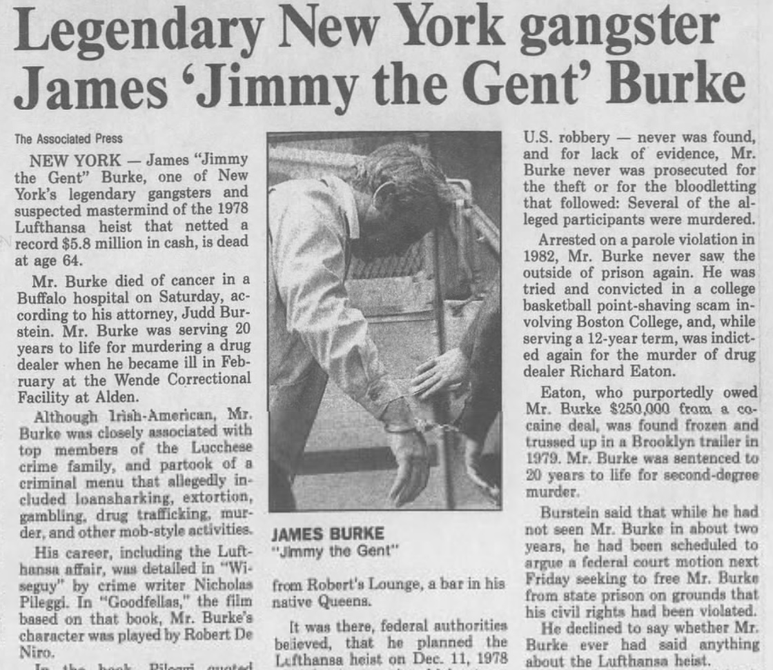 Beyond Goodfellas: The Life and Times of Jimmy "The Gent" Burke