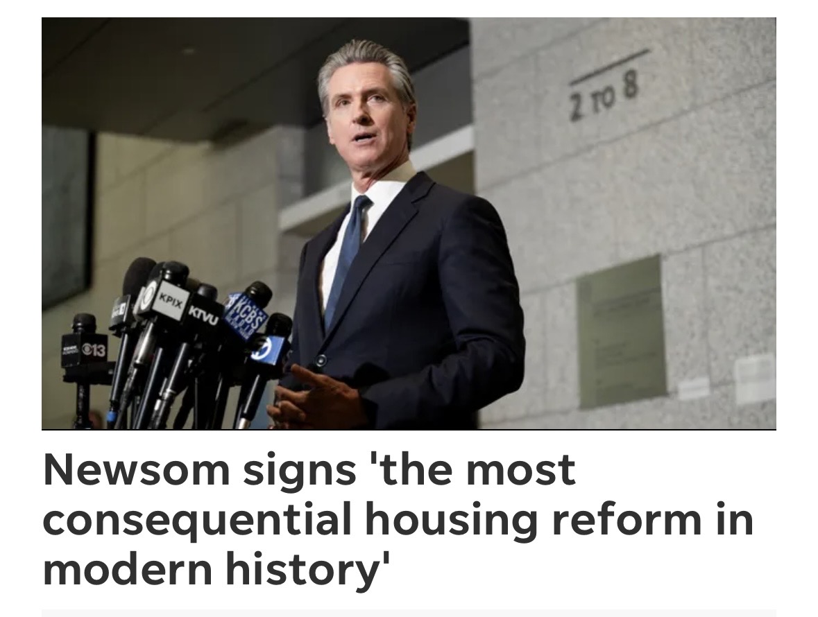 Gavin Newsom on Substack: "California just delivered the most consequential housing and ...